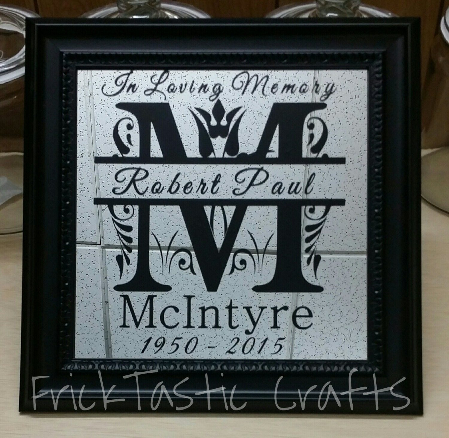 12x12 In Loving Memory Vinyl Split Letter by FrickTasticCrafts