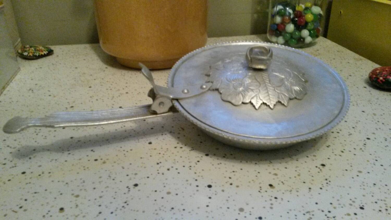 Vintage Continental Silver Silent Butler Crumb Dish Wild Rose ...