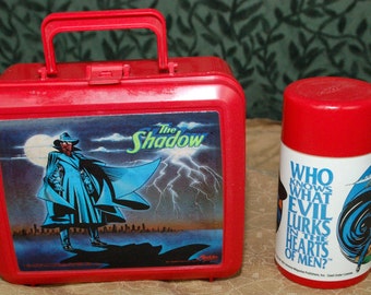 The Shadow Vintage lunch box and Thermos