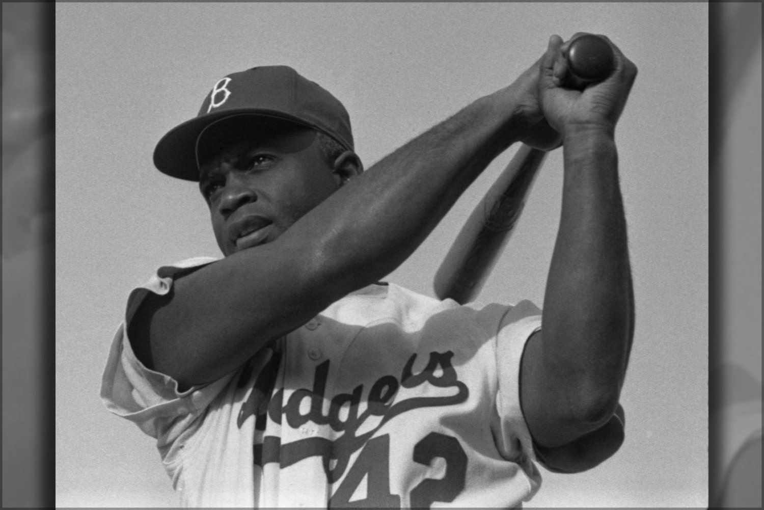 Jackie Robinson 1954 poster reproduction by LivingOnPrint on Etsy