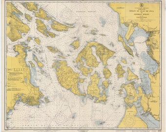 Puget Sound Map & Admiralty Inlet 1948 by NauticalChartPrints
