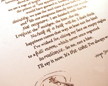 Popular items for poetry broadside on Etsy