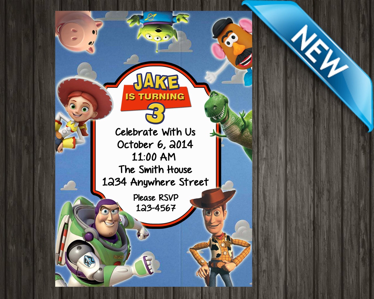 Toy Story Invitation Toy Story Birthday Invitation Toy Story