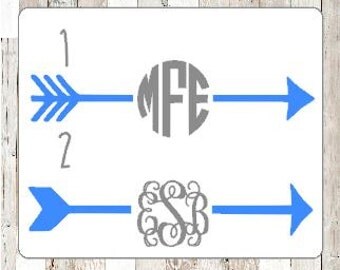 Popular items for arrow monogram on Etsy