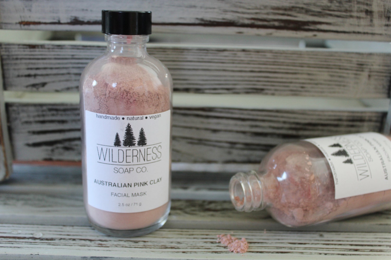 Facial Mask Australian Pink Clay Mask Kaolin By Wildernesssoapco
