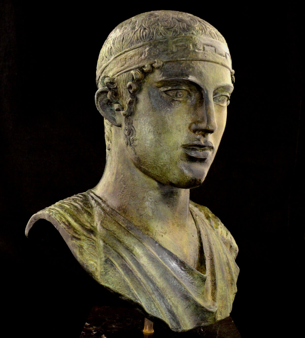 Charioteer of Delphi sculpture marblebased real by GreekDemigods