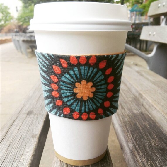 Items Similar To Cotton Fabric Coffee Cup Cozy Cup Sleeve On Etsy items-similar-to-cotton-fabric-coffee-cup-cozy-cup-sleeve-on-etsy