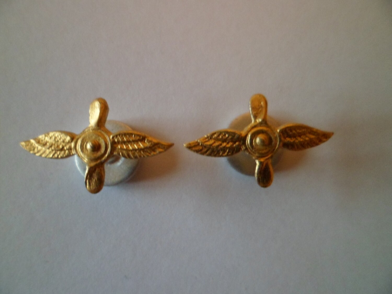 Aviation pin, badge for collar, vintage metal part of military uniform ...