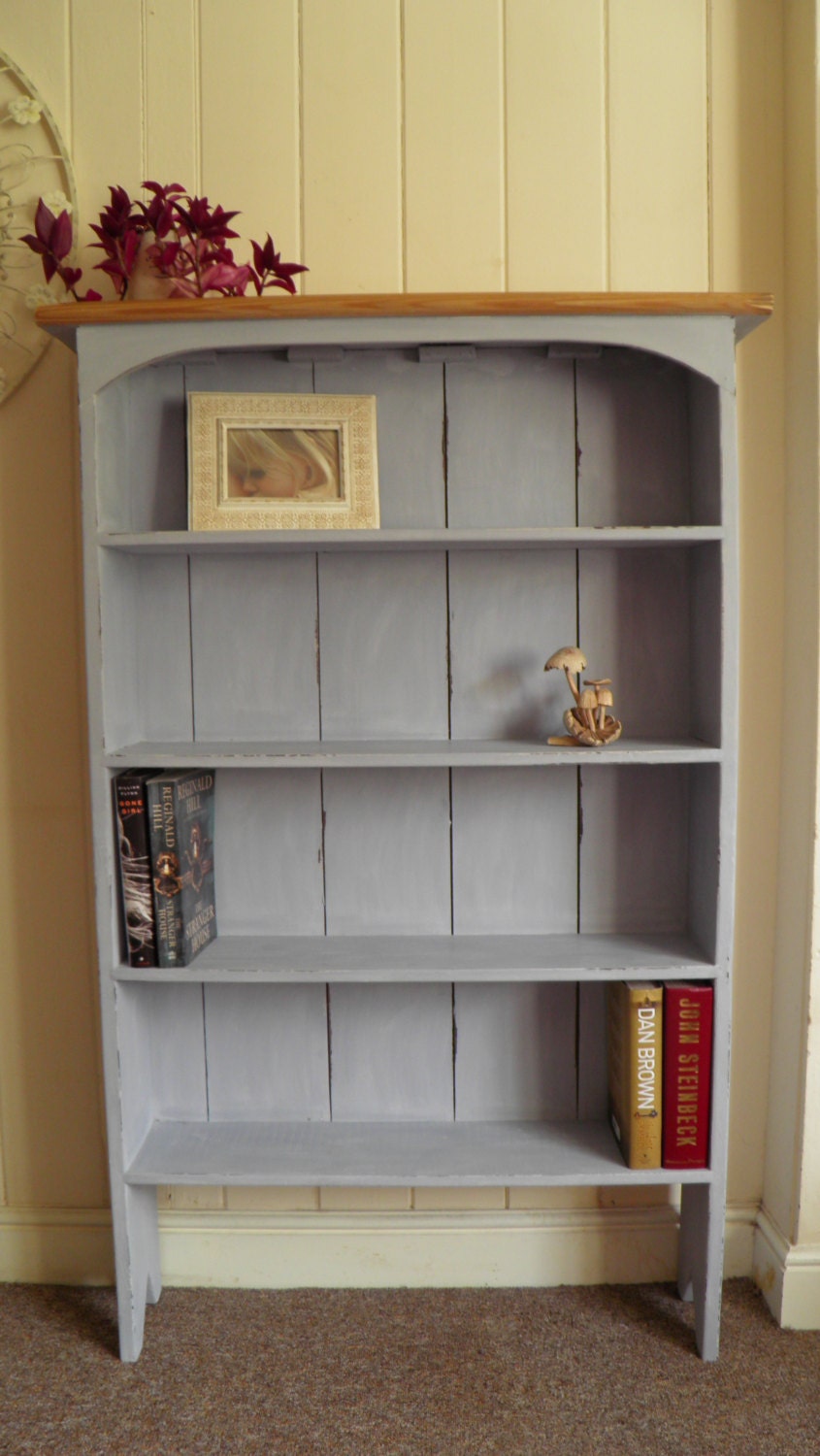 Old pine farmhouse bookcase refurbished shabby chic vintage – Haute Juice