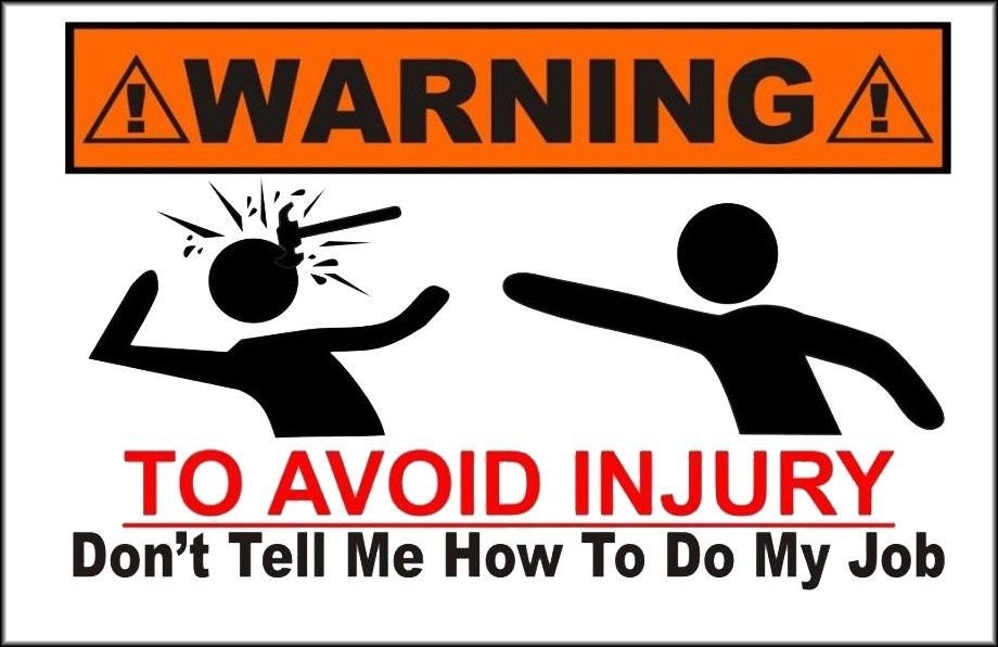 Avoid Injury Warning Sticker Decal Funny Adult / Work