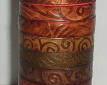 Unique embossed bracelet related items | Etsy