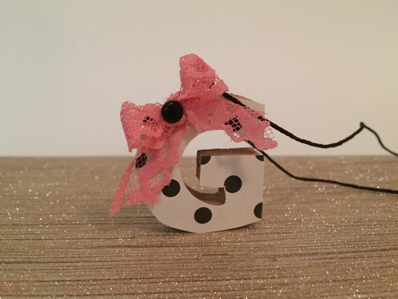 Items similar to Rearview Mirror Hanging Letter G (chocolate scented ...