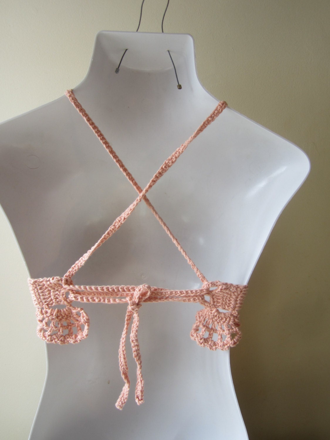 Peach Crop Top Crochet Crop Top Music Festivals Crochet