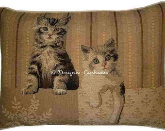 Susan Herbert Opera Cats Tapestry Cushion by designercushions