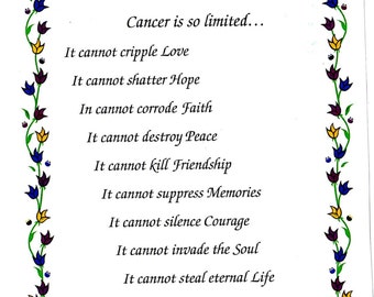 Cancer cannot do | Etsy