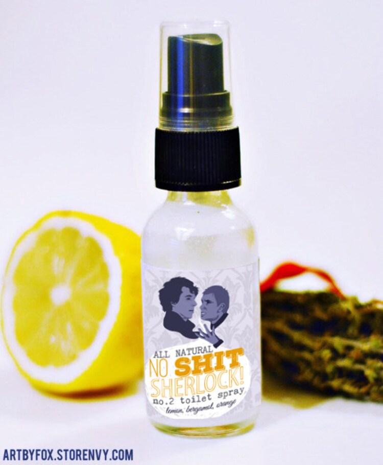 No Shit Sherlock Toilet Sprays by FoxEstacado on Etsy