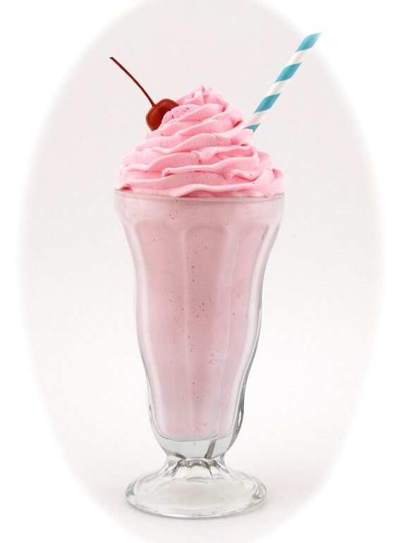 Fake Milkshake. Retro Inspired Milkshake For Kitchen Ice