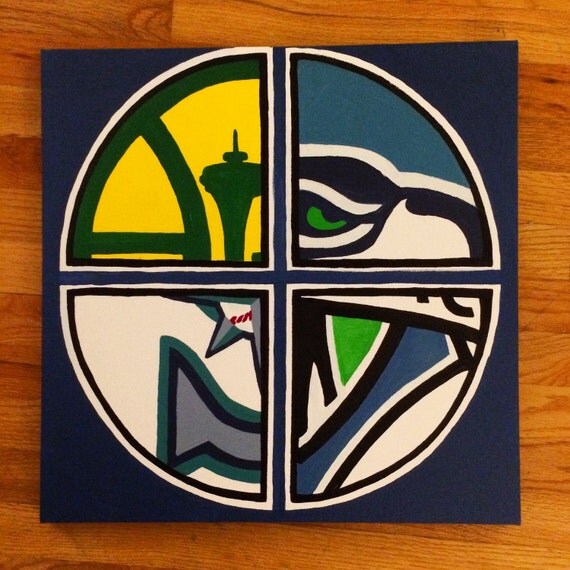20 x 20 Painting of Seattle Sports Teams
