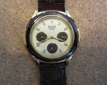 Popular items for elgin quartz watch on Etsy
