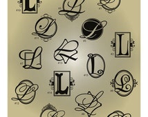Unique monogram letter l related items | Etsy