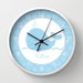 Little Blue Whale Nautical Nursery 10-inch Wall Clock
