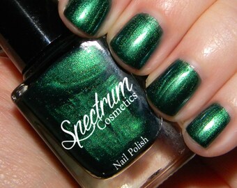 Black Holographic Glitter nail Polish DARK by SpectrumCosmetic