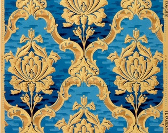 antique french chinoiserie chinese wallpaper by FrenchFrouFrou