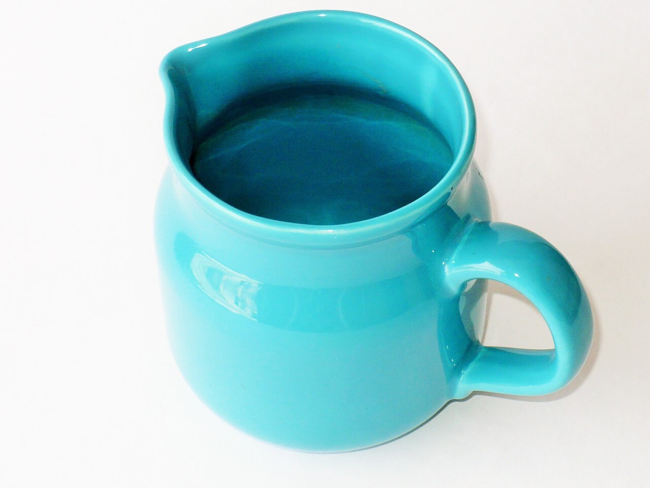 Ceramic pitcher, water pitcher, vintage pitcher, pottery pitcher, blue ...