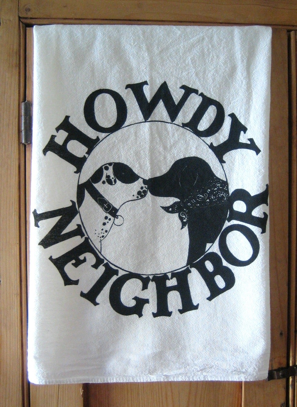 Howdy Neighbor Friendly Greeting Kitchen Towel