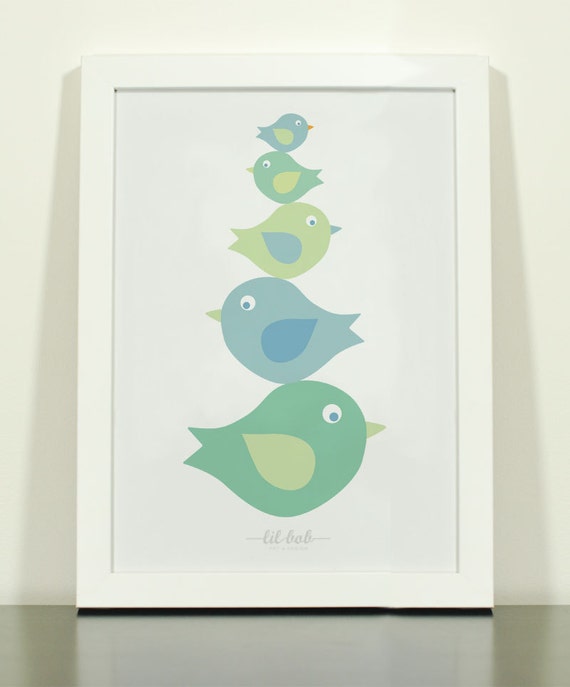 Items similar to Bird Stack Print on Etsy