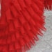 Red Ruffled Lace Trim 6.69 Inches Wide 1Yard