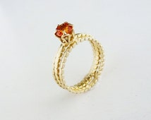 Popular items for orange sapphire ring on Etsy