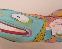 Popular items for painted wood fish on Etsy
