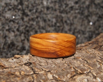 Oak Ring Any size Oak Wood Ring Burned by OliveWoodJewellery