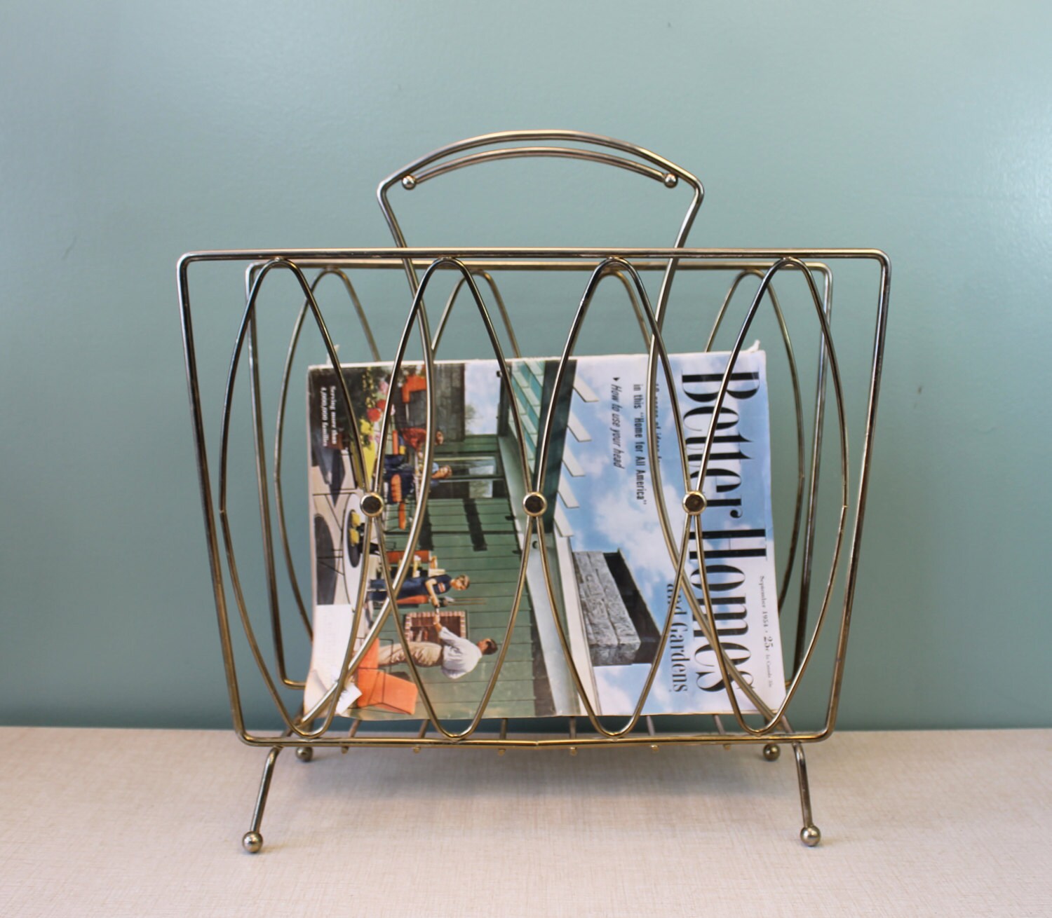 Vintage Magazine Rack, Mid-Century Magazine Rack, Brass – Haute Juice
