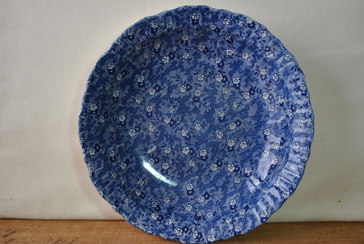 Malvern Blue Calico China Bowl – Blue Transferware – Blue and White ...