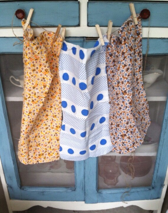 Vintage flour sacks set of three floral vintage flour sacks