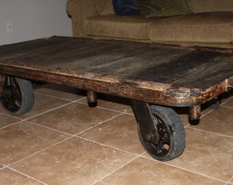 Items similar to Vintage Industrial Shop Dolly Warehouse Cart (Re ...