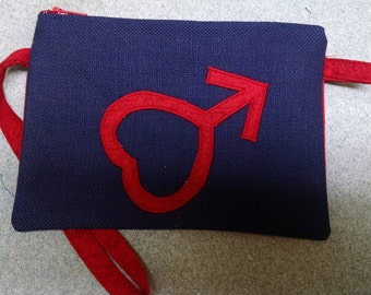 Kirby Appliqued Wristlet or Cell Phone Case by Fandomfashionbags