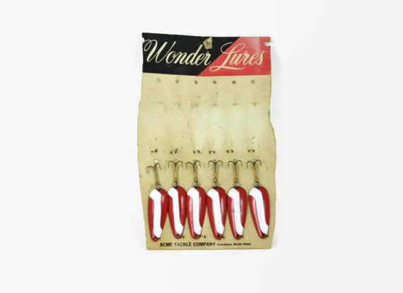 Acme Red Devil Lures Store Display Card Wonder by VintageMaineia