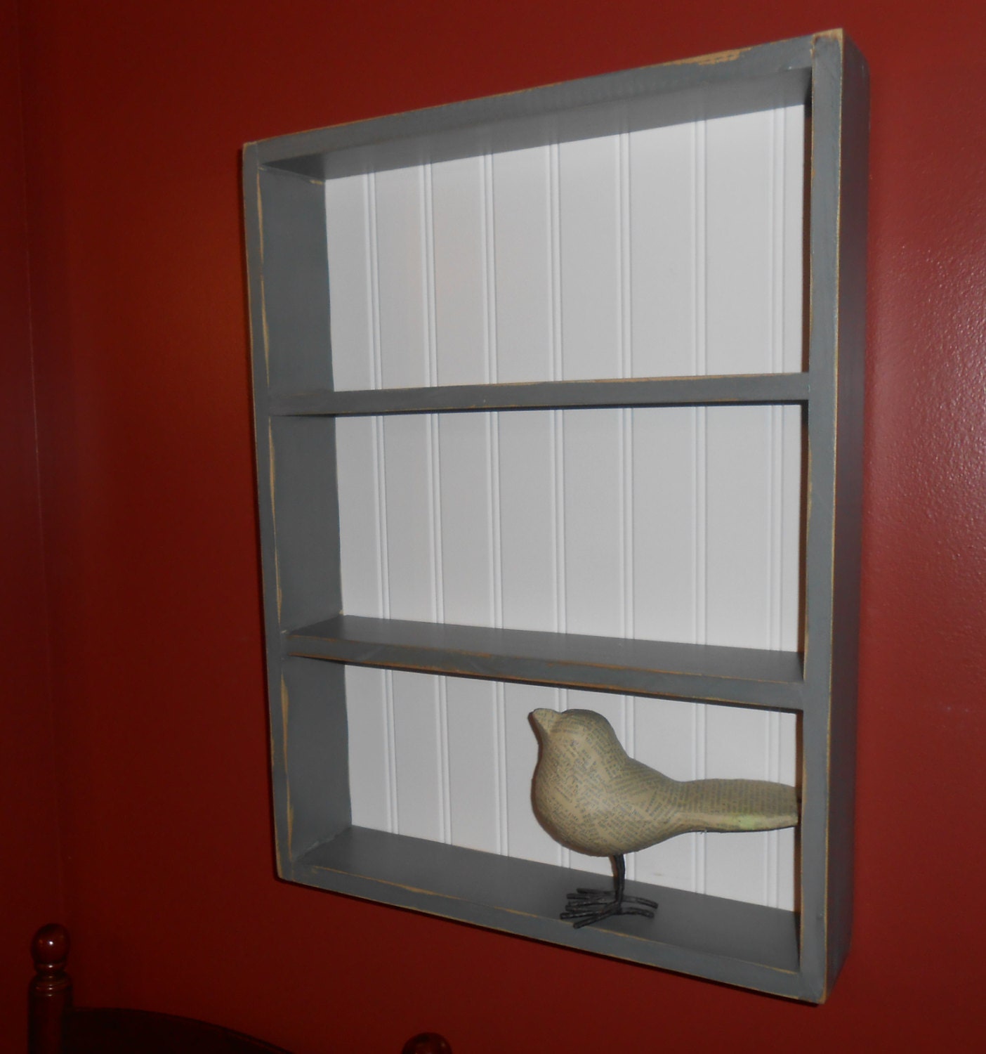Beadboard Shelf Farmhouse Shelf Beadboard Display Shelf