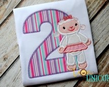 Lambie Doc McStuffins applique shirt - Number can be changed - add a ...