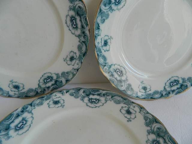 3 antique side plates. French porcelain serving plates, dishes, – Haute ...