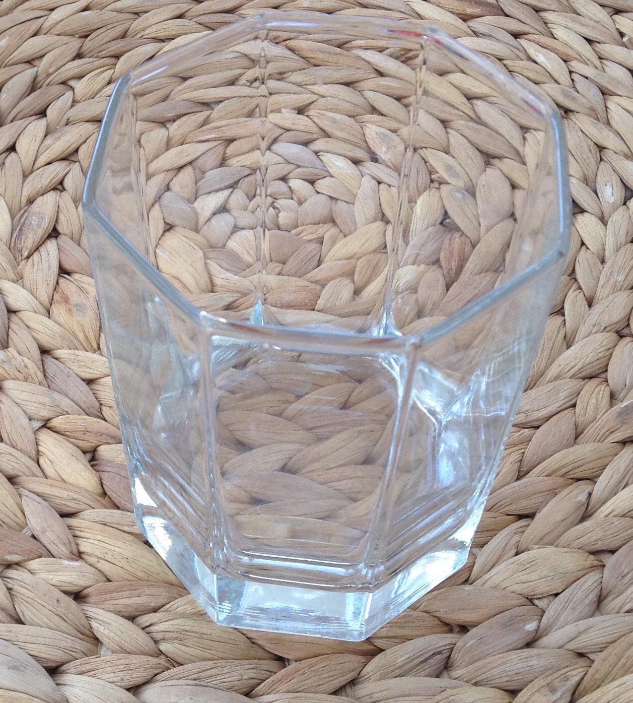 Clear 8-Sided Octagon Shaped Kitchen Drinking Glass / Tumbler
