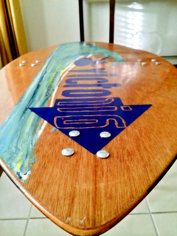Items similar to One of a kind coffee table - repurposed skimboard ...