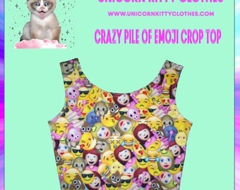 Popular items for emoji crop top on Etsy