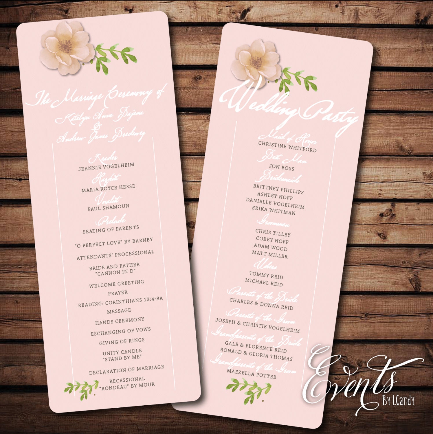 Watercolor Floral Program PROGRAM SAMPLE – OnePaperHeart – Stationary ...