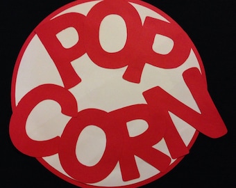 Popcorn sign | Etsy