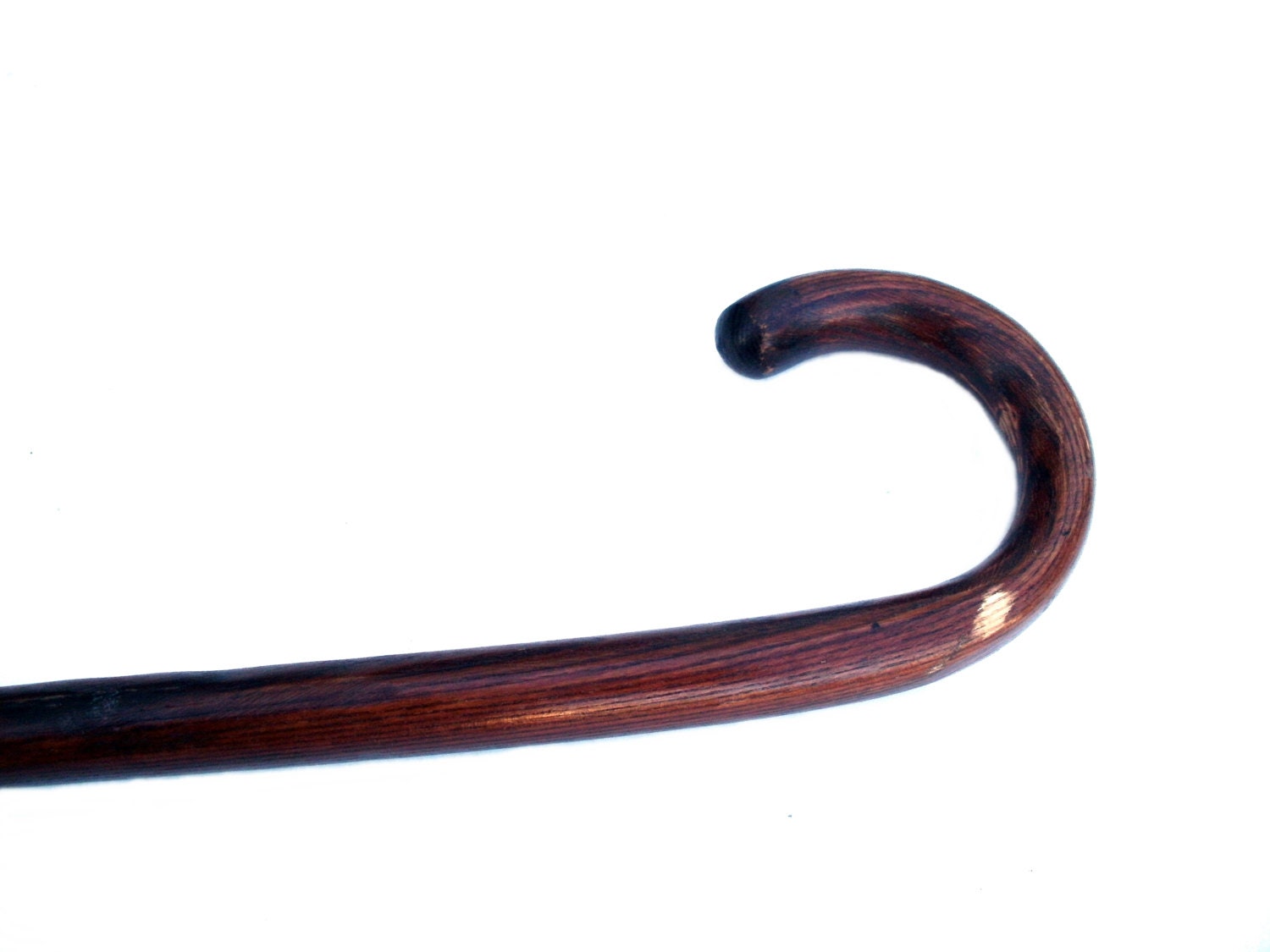 Vintage Wooden Walking Cane Stick Wood Bend Handle 36 Inches Long ...