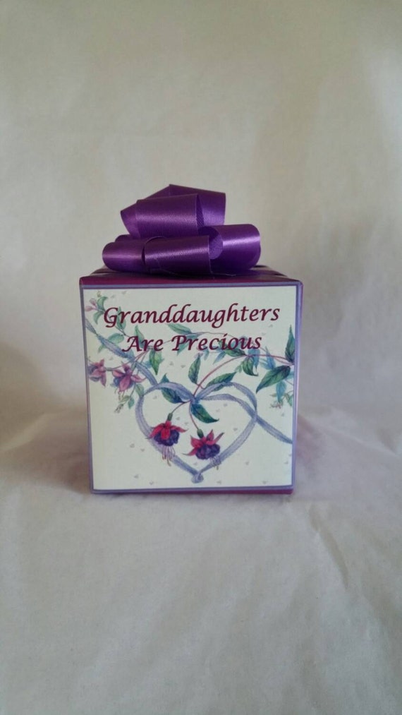 Purple Floral Music box wrapped as a gift